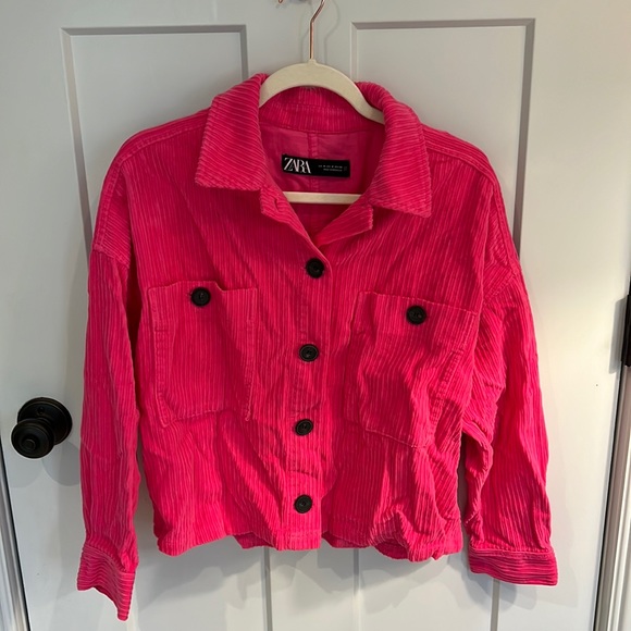 Zara | Sweaters | Zara Pink Corduroy Jacket | Poshmark